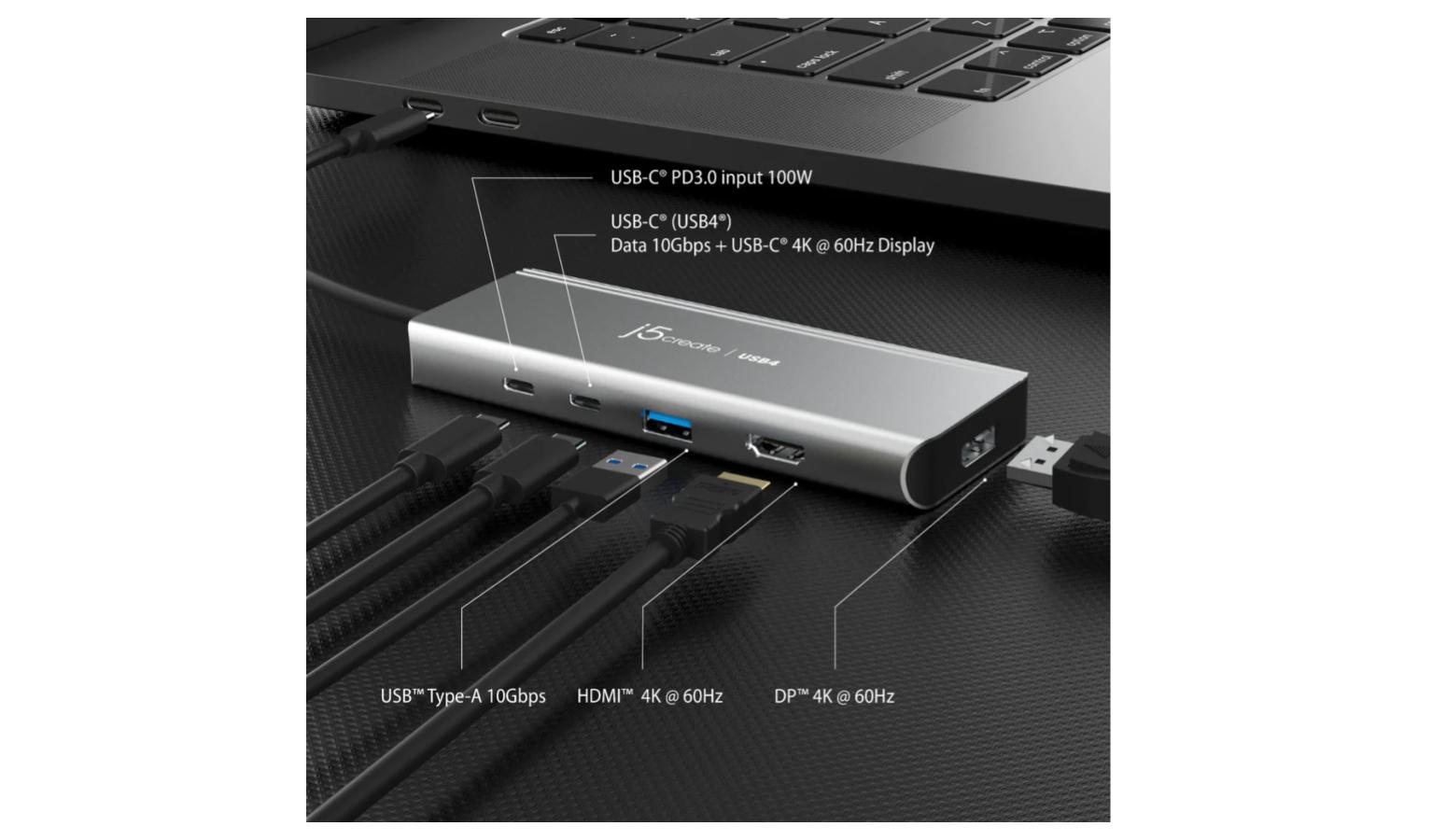 J5 Create USB4 Dual 4K Multi-Port Hub JCD401 | Harvey Norman Singapore