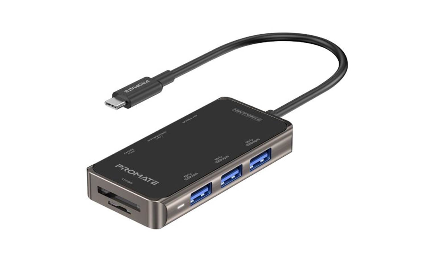 Promate PrimeHub-Mini Ultra-Compact USB-C Hub with 100W Power Delivery ...