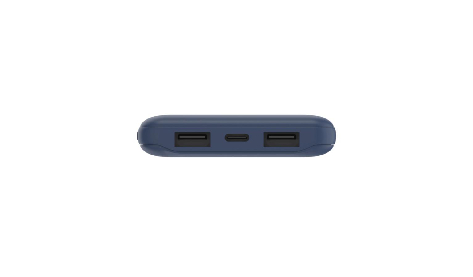 Belkin 10K 15w 3-Port Power Bank with USB-A to USB-C Cable - Blue ...