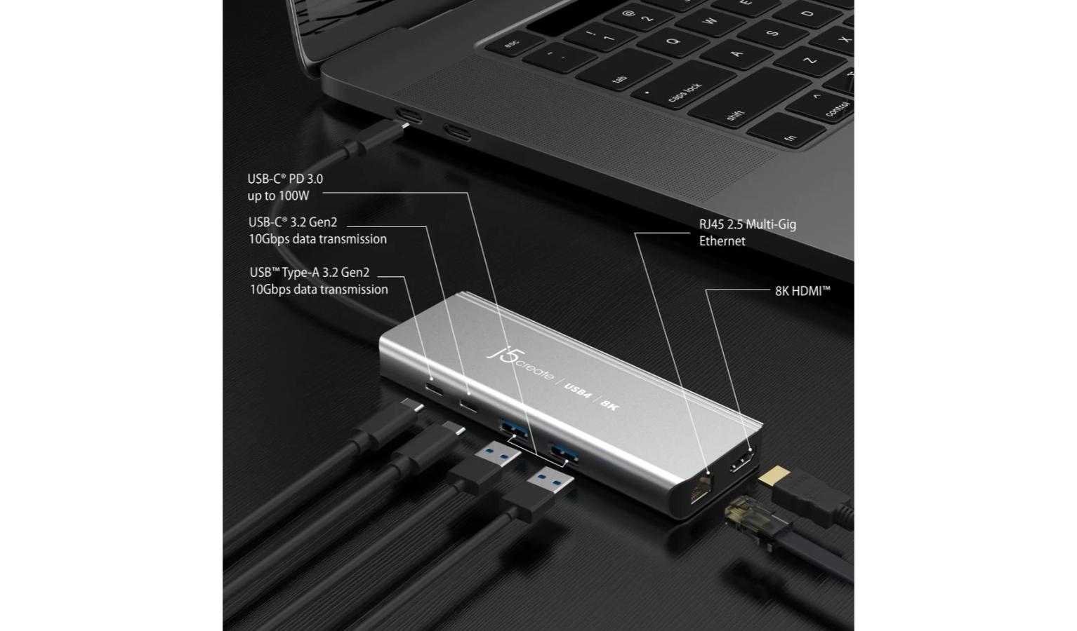 J5 Create USB4 8K Multi-Port Hub (JCD403) | Harvey Norman Malaysia