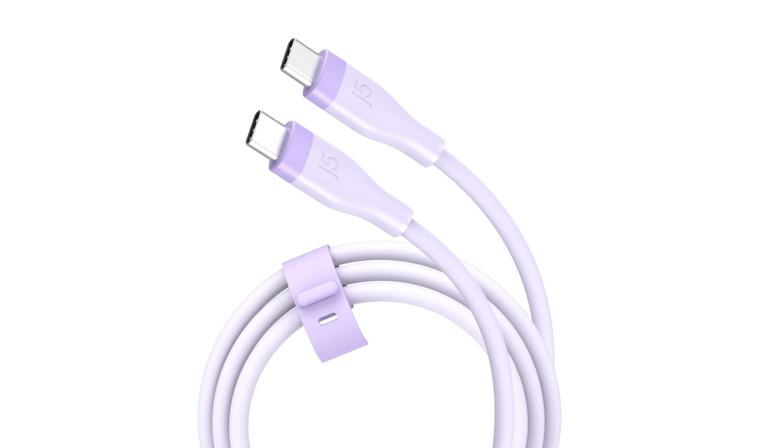 J5 Create JUCX17P USB-C 60W Liquid Silicone Fast Charging Cable - Lilac ...
